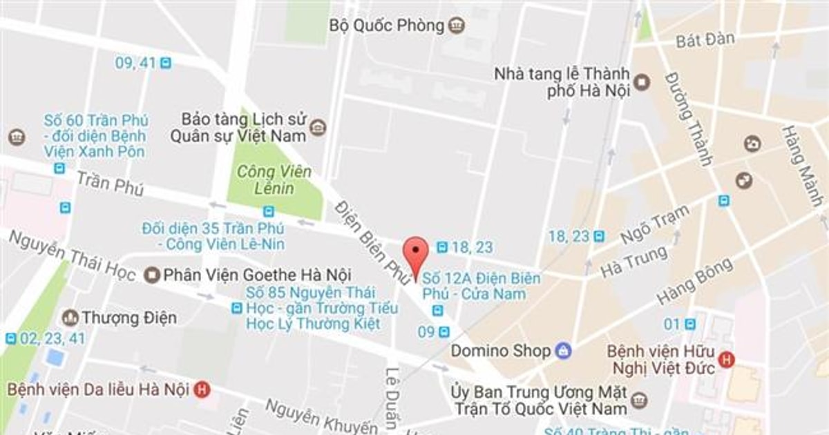 Đường Điện Biên Phủ, thuộc quận Ba Đình và quận Hoàn Kiếm, Hà Nội