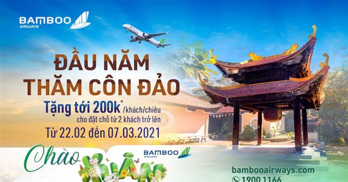 Chào xuân Bamboo Airways tặng ngàn mã giảm giá cho khách bay thẳng Côn Đảo